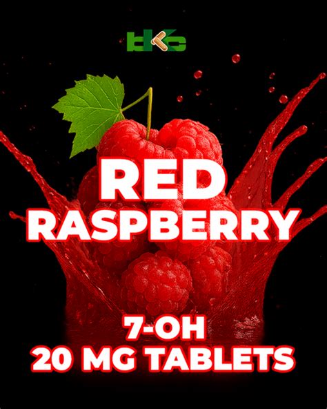 100ct Red Raspberry 7 Oh Chewable Tablets 20mg Each Bulk Kratom