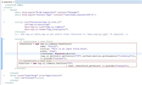 Ui5 Text Field Sapcodes