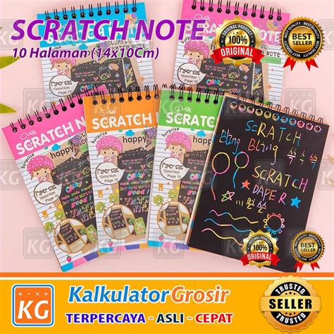 Jual Scratch Note Buku Magic Warna Colourful Scratch Note Kecil