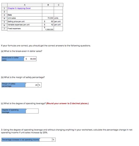 Solved 1 Chapter 5 Applying Excel 3 Data 4 Unit Sales 5
