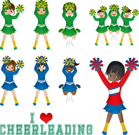 Cheerleading Cheerleader Afro American Girl Team Free Image From