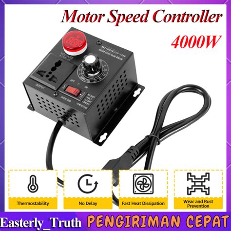 AC V W Compact Variable Voltage Controller Portable Speed Temperature Light Voltage