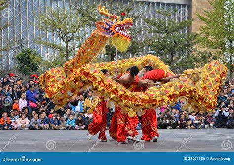 Chinese Dragon Dance Editorial Photo Image 33007156