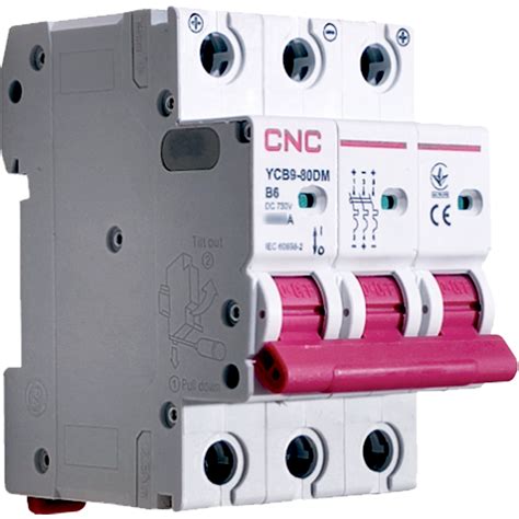 Автоматический выключатель CNC YCB9-80DM 3Р 4А 6кА B 750В DC (Б00038136 ...