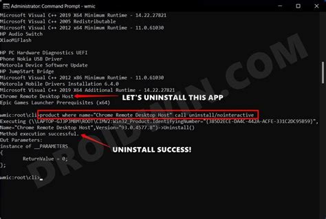 Uninstall Apps Via Command Prompt Cmd Or Powershell In Windows 11 Droidwin