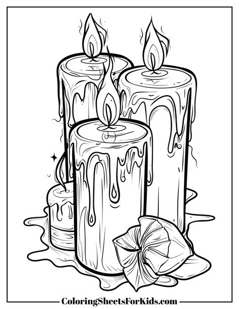 Candle Coloring Pages To Download And Print For Free