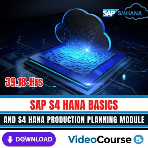 Sap S4 Hana Basics And S4 Hana Production Planning Module Expert Training
