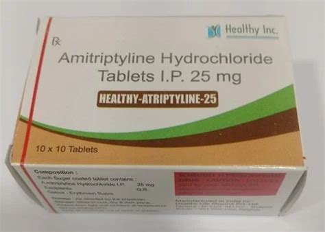 Amitriptyline Hydrochloride Tablets Ip 25 Mg 10x10t Treatment Anti Depressant At ₹ 10 Stripe