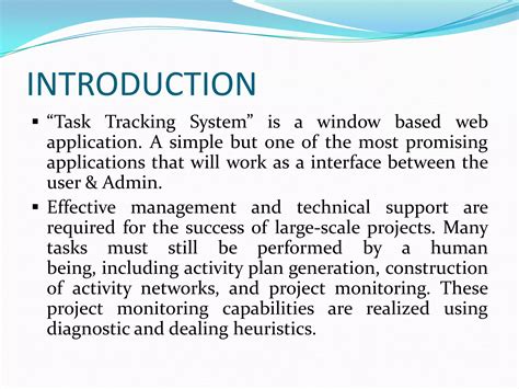 Task Tracking System PPT