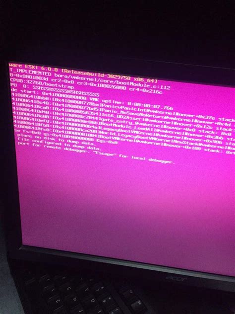 Vmware Esxi Host Boot Crashed Purple Screen Of Death Virtualization Spiceworks Community