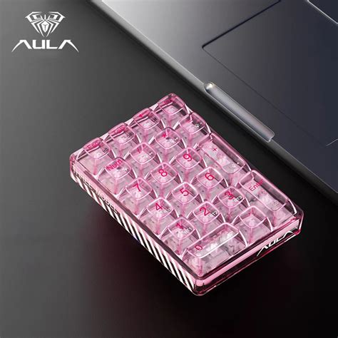 AULA F21 Transparent Numeric Keypad Hot Swappable Wireless Bluetooth 2 4G 3 Mode Mechanical