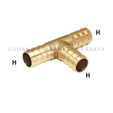 Jual Sambungan Selang Cabang 3 Model T Triple Hose Barb Sambungan Selang Gas Selang Angin