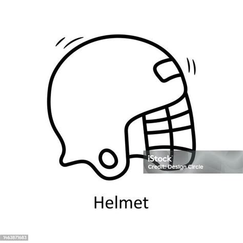 스포츠 헬멧 벡터 개요 아이콘 디자인 그림입니다 흰색 배경에 올림픽 기호 Eps 10 파일 0명에 대한 스톡 벡터 아트 및 기타 이미지 Istock