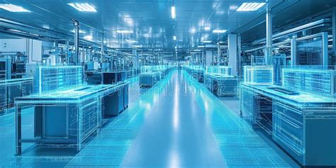 High Tech Manufacturing Facility Featuring Advanced Machinery And