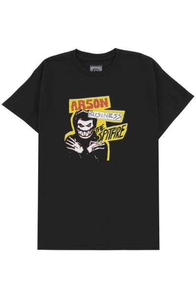 Spitfire Tee Arson Business Black T Shirts Oberteile Mantis Skateshop Hamburg