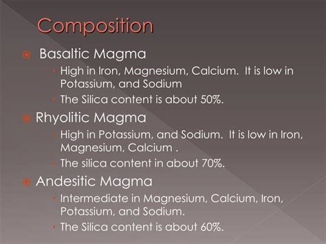 Ppt Types Of Magma And Magma Formation Powerpoint Presentation Free