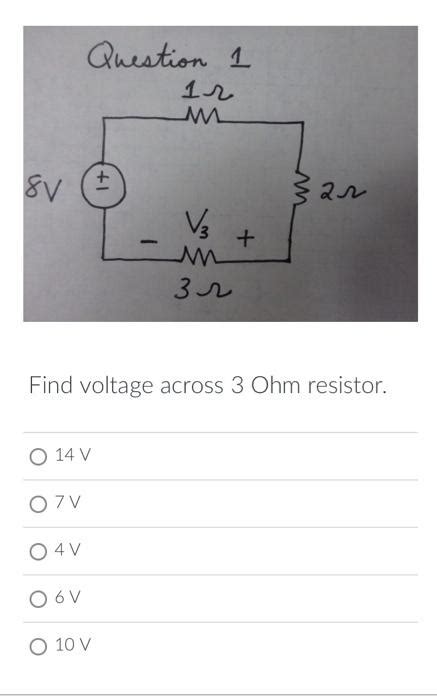 Solved Find Voltage Across 3 Ohm Resistor