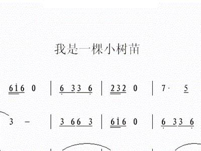 我是一棵小树苗 歌谱 简谱