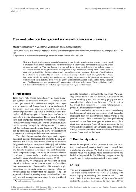 PDF Tree Root Detection From Ground Surface Vibration Measurements
