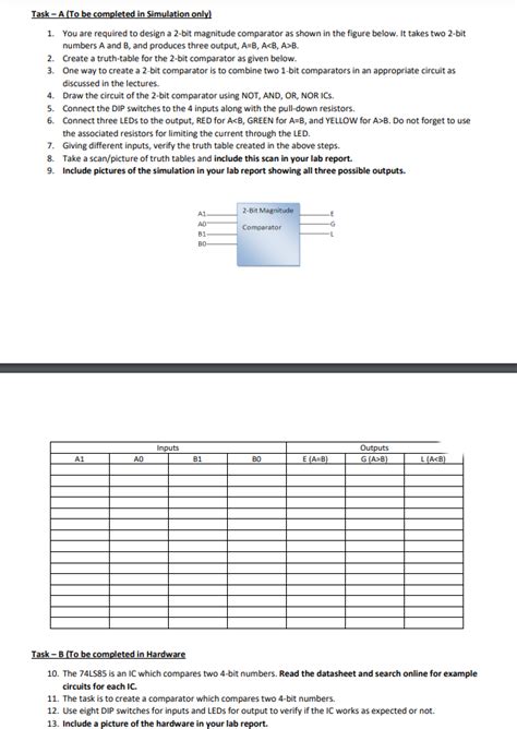 Solved Task A To Be Completed In Simulation Only You Chegg