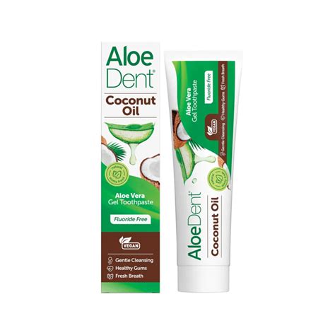 Aloe Dent Toothpaste Coconut Oil Fluoride Free 100ml For Healthy Gums