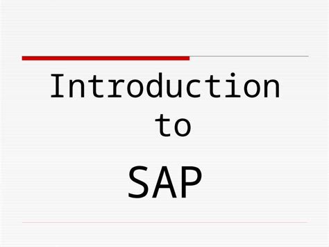 Ppt Introduction To Sap What Is Sap R3 Sap R3 Is A Package Of Integrated Applications