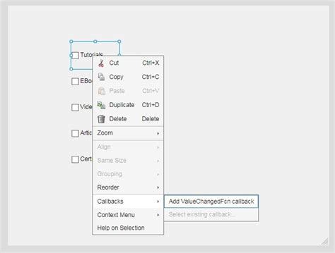 Checkbox In MATLAB App Building