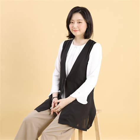 포스티 레이디 쉬폰 정장 여성 봄 여름 하프 조끼 V04263