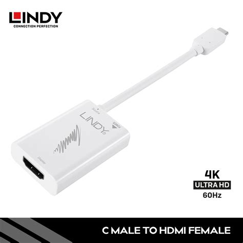 CONVERTER TYPE C TO HDMI DENGAN POWER DELIVERY LINDY INDONESIA