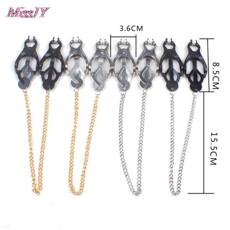 Badu Bg Метални скоби за зърна Секс играчки Щипки за зърна Игри за възрастни за двойки Флирт