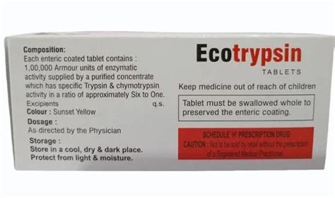 Trypsin Chymotrypsin Tablet 100000 Au At Rs 1500box Chymocip Tablet
