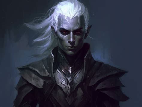 A Male Drow By Dndheadshots On Deviantart