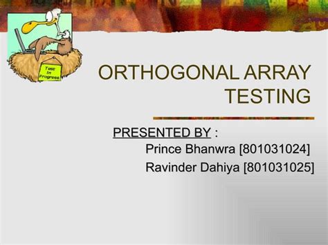orthogonal array testing ppt