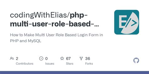 Github Codingwitheliasphp Multi User Role Based Login System How To Make Multi User Role