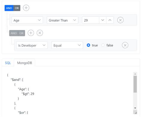 ASP NET MVC Query Builder Syncfusion