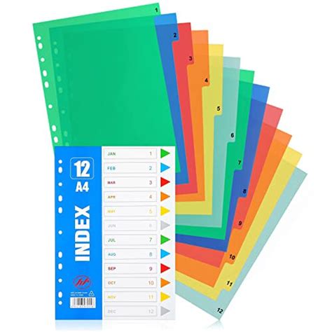 File Dividers A Pack Folder Dividers Extra Wide Multipurpose Porous Index Dividers