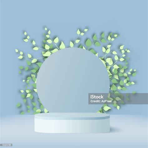 파란색 기하학적 3d 연단과 추상적 인 배경 벡터 그림입니다 0명에 대한 스톡 벡터 아트 및 기타 이미지 0명 3차원 형태