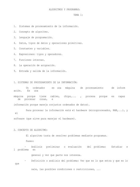 Algoritmos Y Programas Pdf Algoritmos Programa De Computadora
