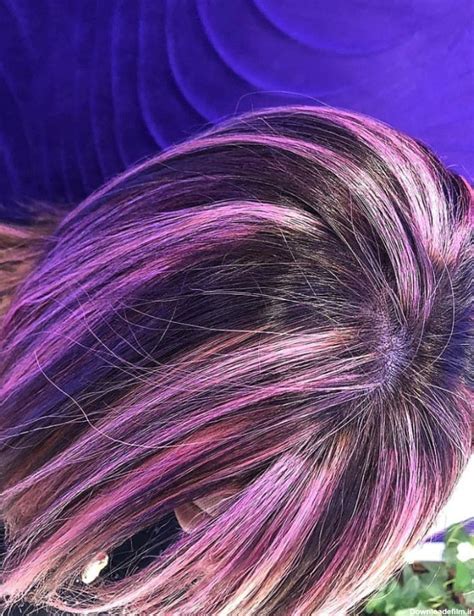 عکس رنگ موی لایت بنفش