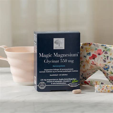 New Nordic Magic Magnesium Glycinat Nervesystem 60 Tabletter Namiso
