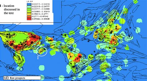 gold prospectivity maps producing using logistic regression and the top