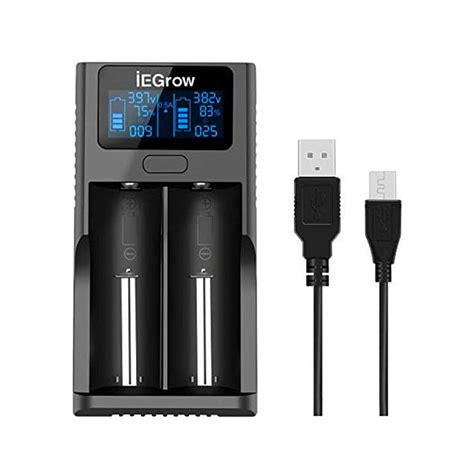 Cargador De Batería 18650 Cargador De Batería Lcd Conexión Usb 37 V Li Ion Batteryint