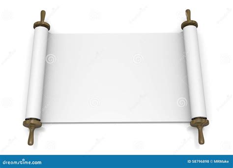 Open Blank Scroll Stock Illustration Image 58796898