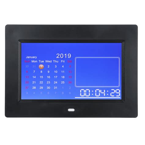 7 Inch Digital Photo Frame 1024×600 Hd Led Time Clock Calendar Display Electronic Album Mp3