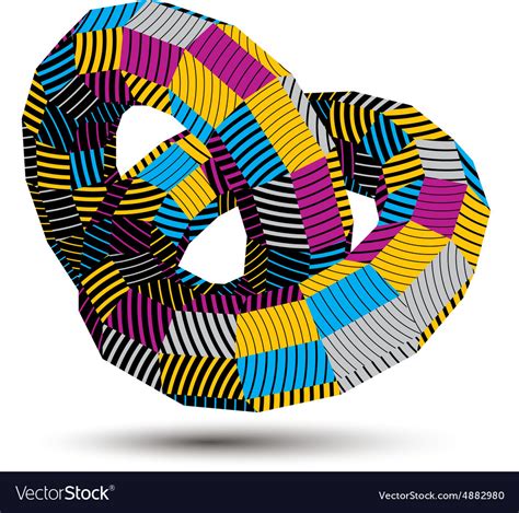 3d Abstract Design Object Polygonal Complicated Vector Image