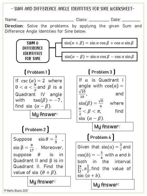 sum and difference angle identities made by teachers