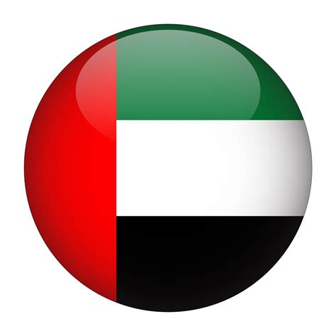 Bandeira Arredondada 3d Dos Emirados Árabes Unidos Com Fundo