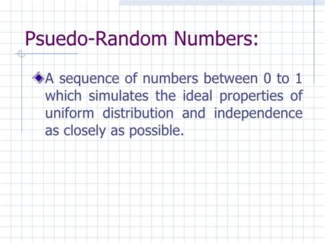 Random Number Generation