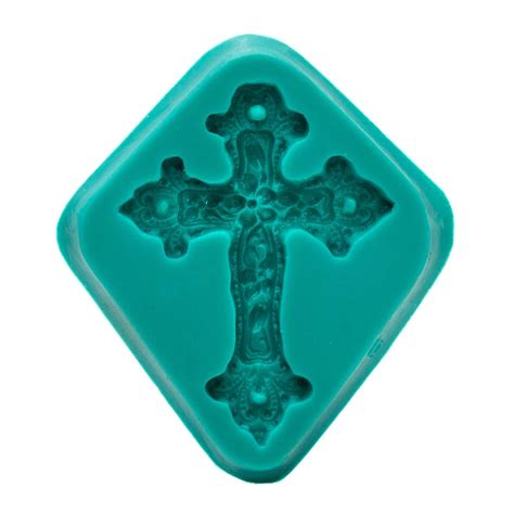 Silicone Victorian Cross Mold Mould For Fondant Gum Paste Chocolate