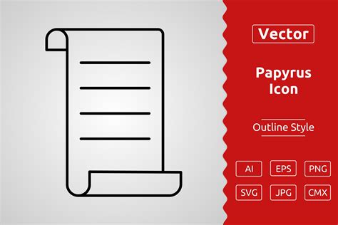 Vector Papyrus Outline Icon Graphic By Muhammad Atiq · Creative Fabrica